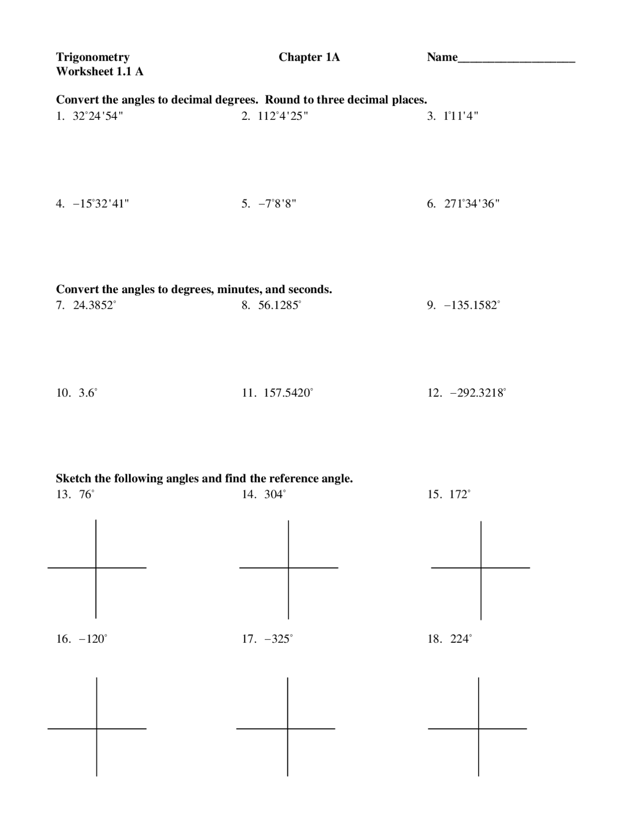 Round To Three Trignometry Practice Problems Docsity