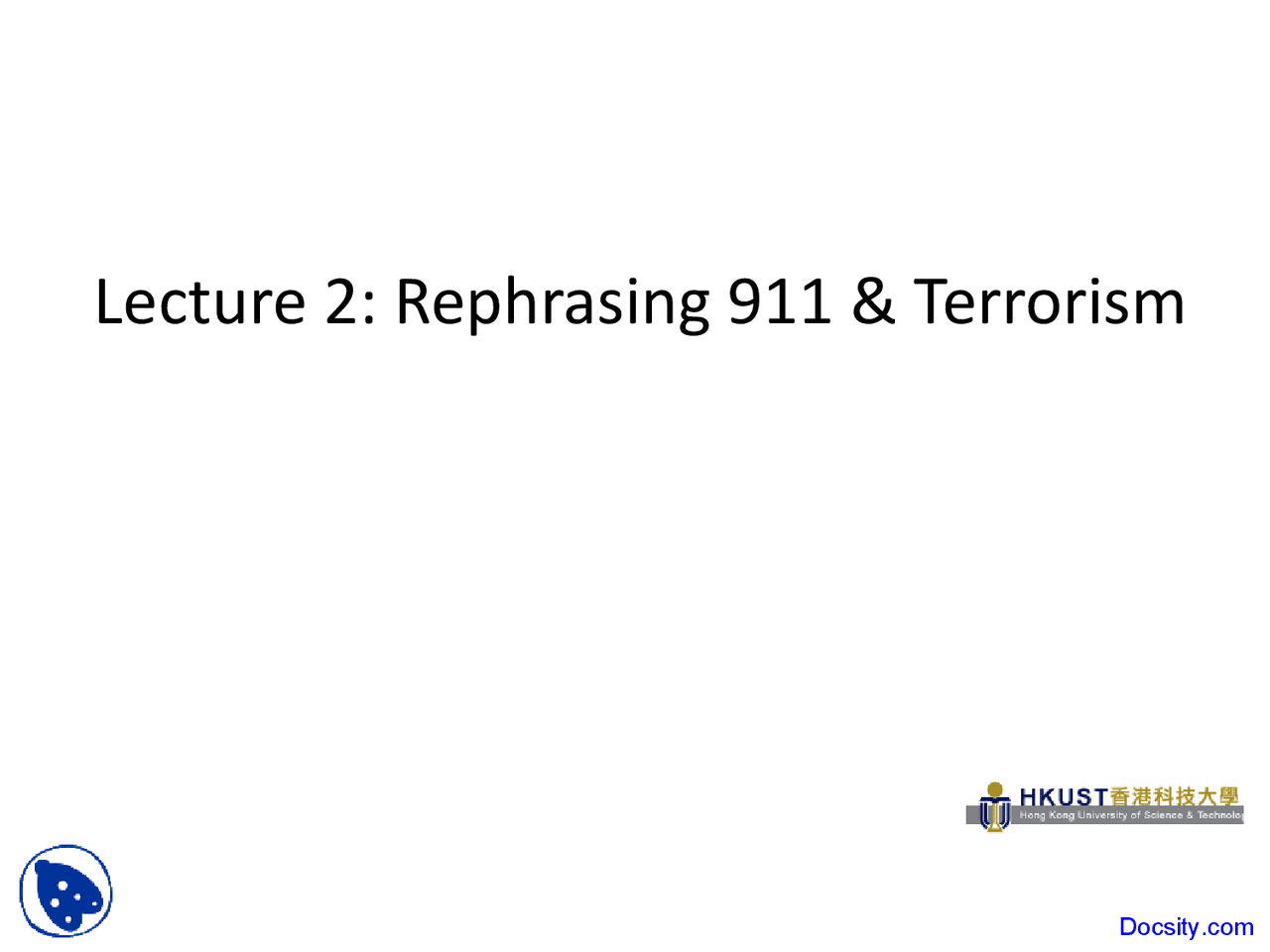 Rephrasing The Post World War Lecture Slides Docsity