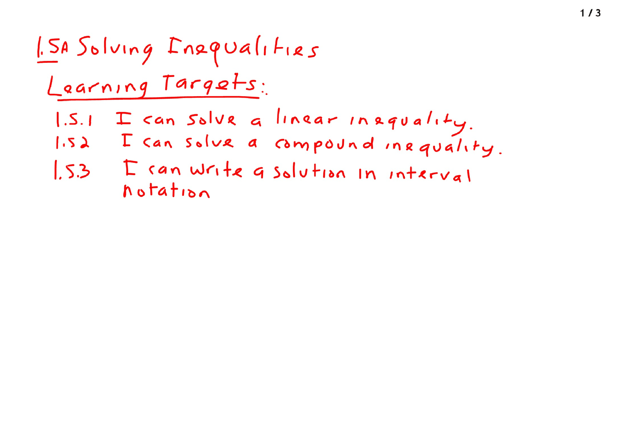 Compund Inequality Pre Calculus Lecture Handout Docsity