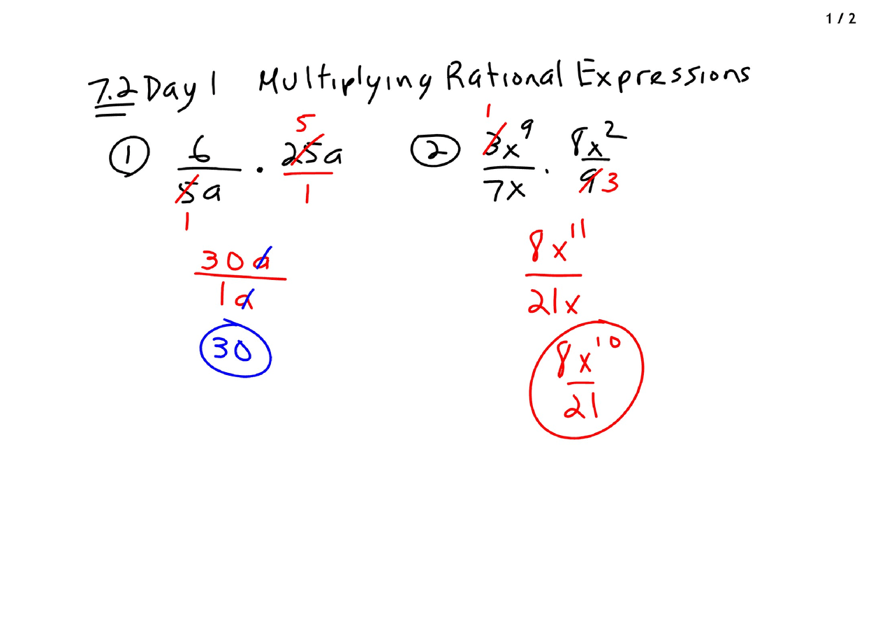 Products Of Expressions Intermediate Algebra Lecture Handout Docsity
