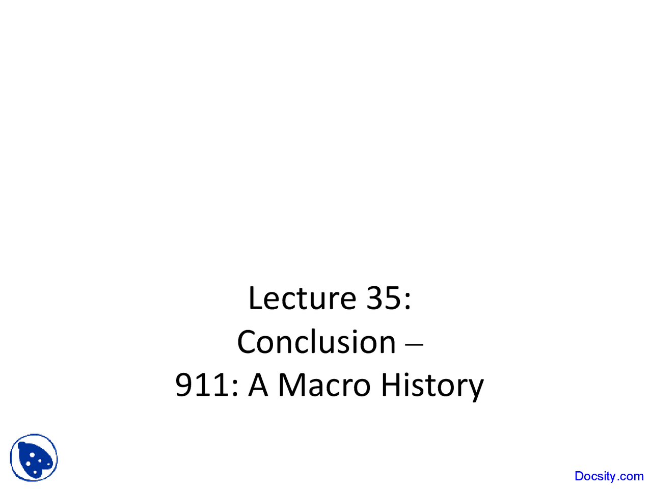 Conclusion The Post World War Lecture Slides Docsity