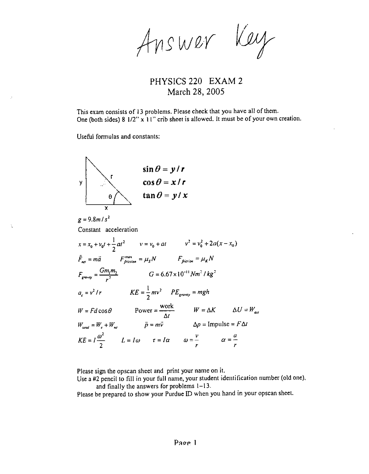 Velocity Of Airplane General Physics Solved Exam Docsity