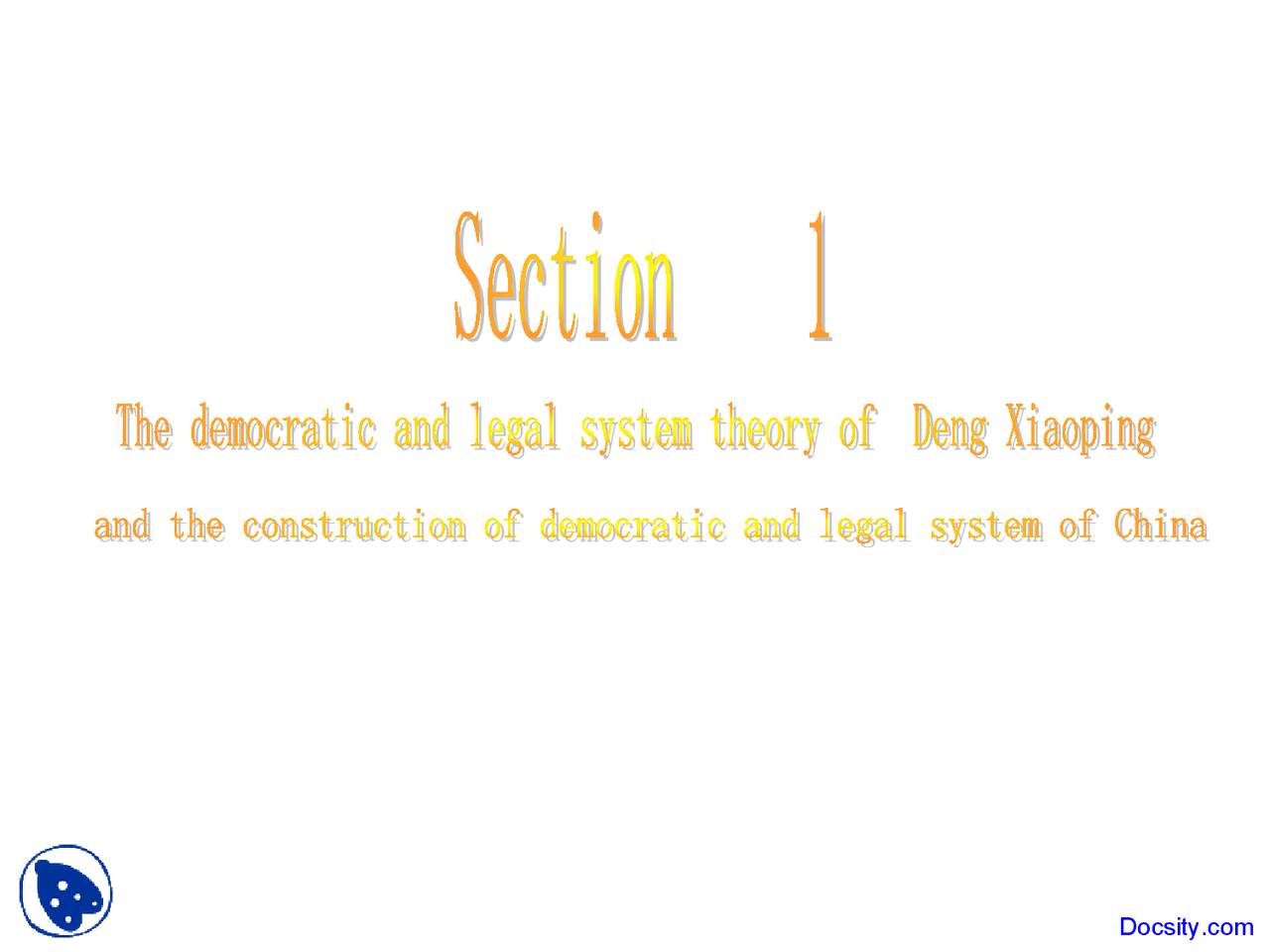 Democratic and Legal System Theory - Branches of Law - Lecture Slides ...