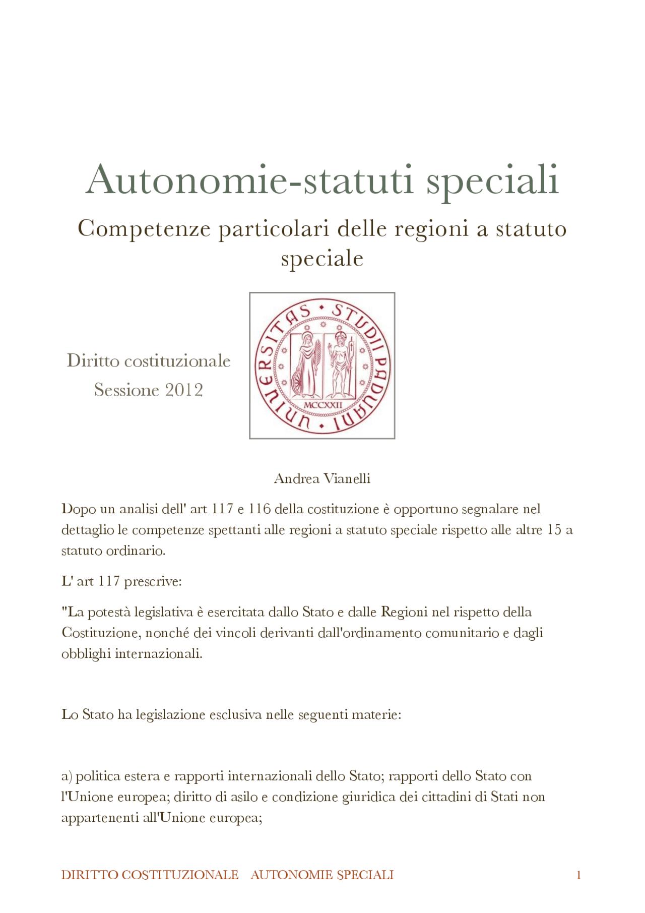 Autonomie Locali Schema Diritto Costituzionale Schemi E Mappe