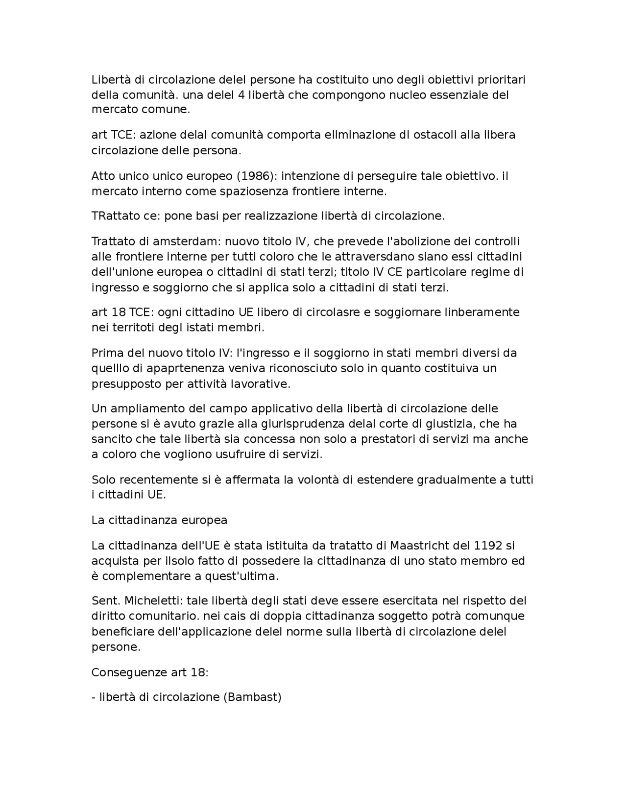 Ue Parte Speciale Docsity