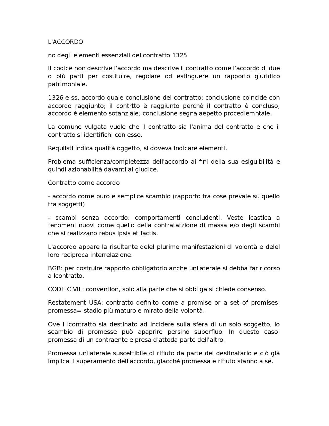 Lezioni Sul Contratto Docsity