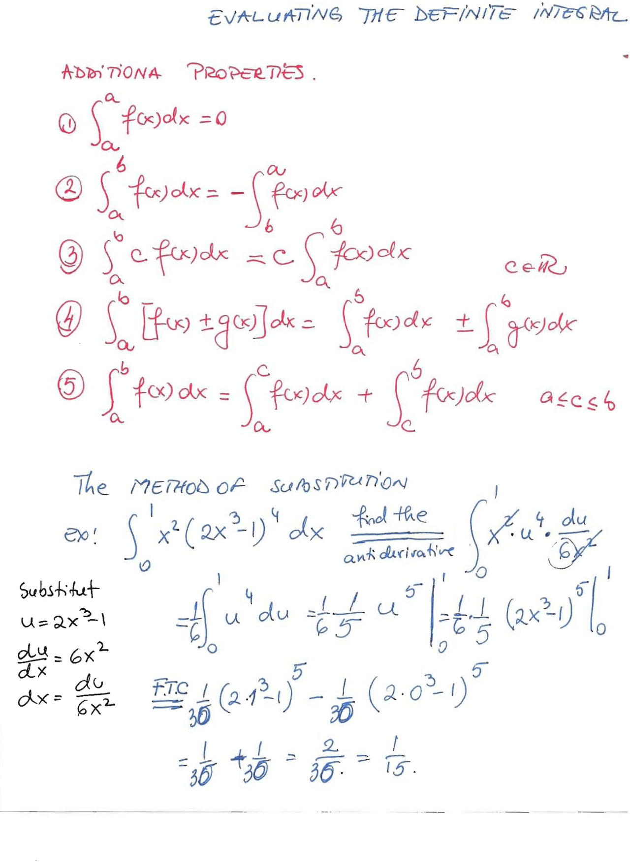 Evaluating the Definite Integrals - Business Calculus - Lecture Notes ...