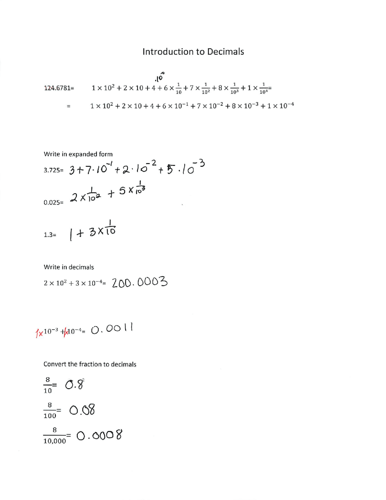 Introduction To Decimals Fundamental Of Mathematics Lecture Notes