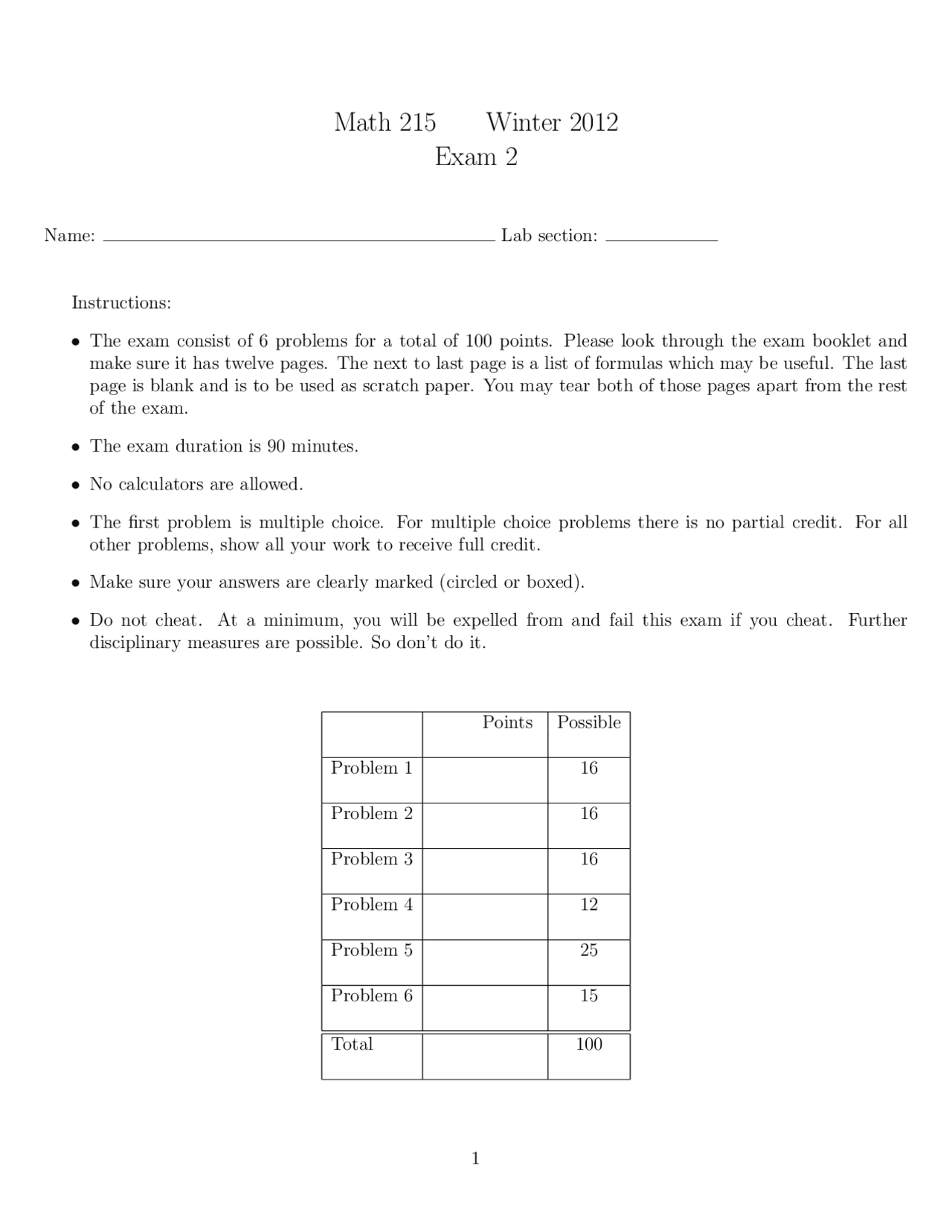 Conservative Vector Field Multivariable Calculus Past Paper Docsity
