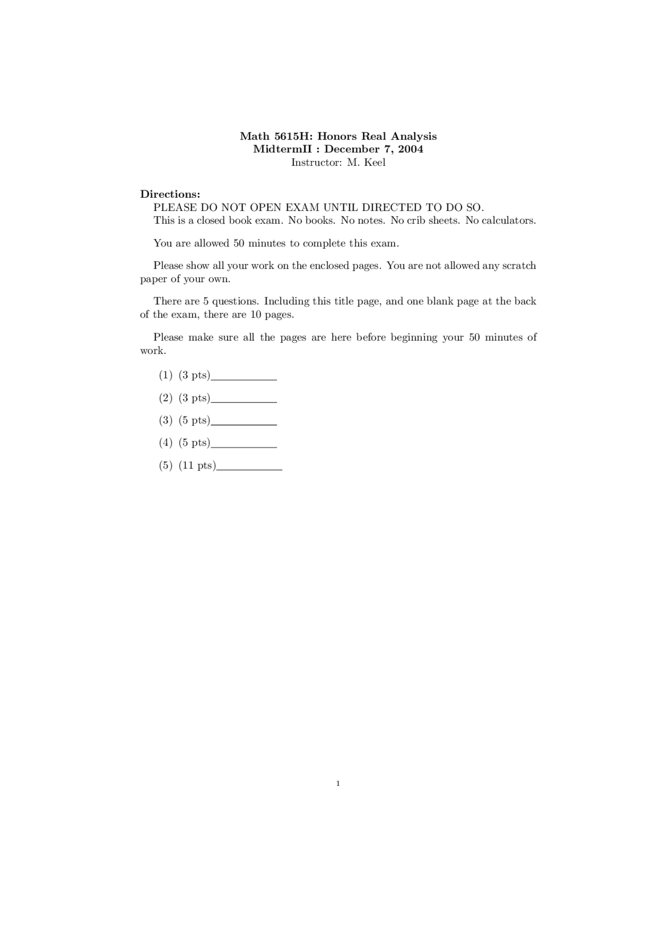 Partitions Of Interval Real Analysis Solved Exam Docsity