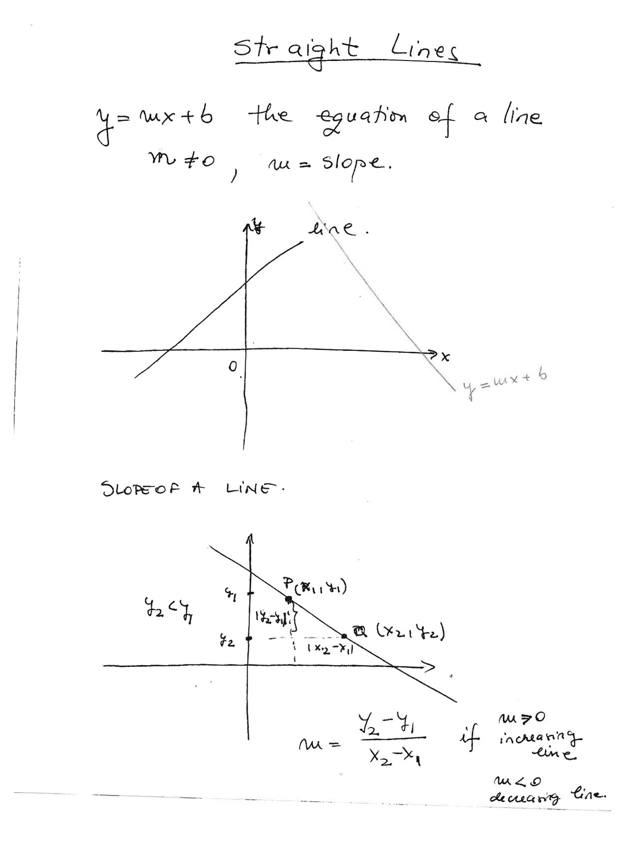 Straight Lines Finite Mathematics Lecture Notes Docsity