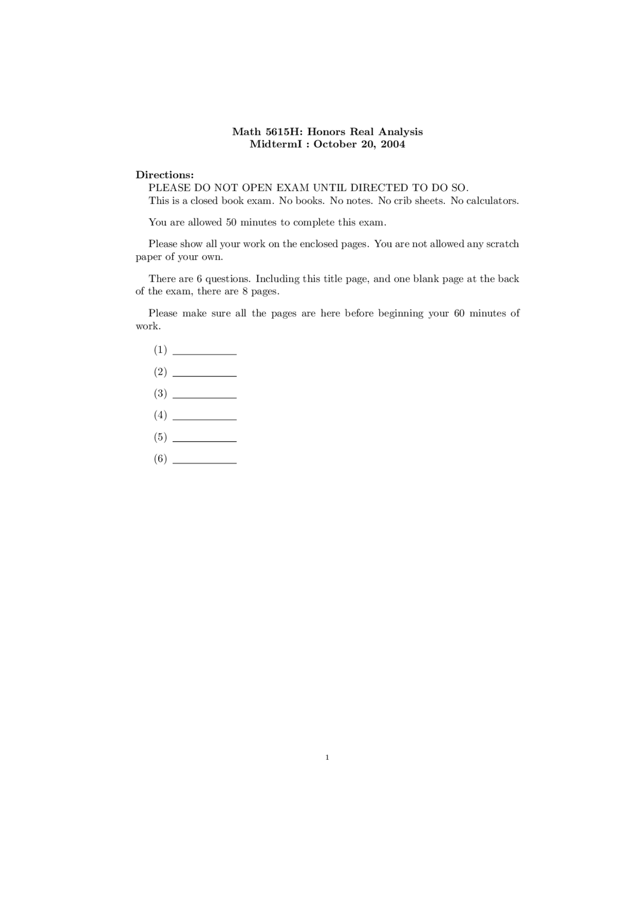 Definition Of Continuous Real Analysis Solved Exam Docsity