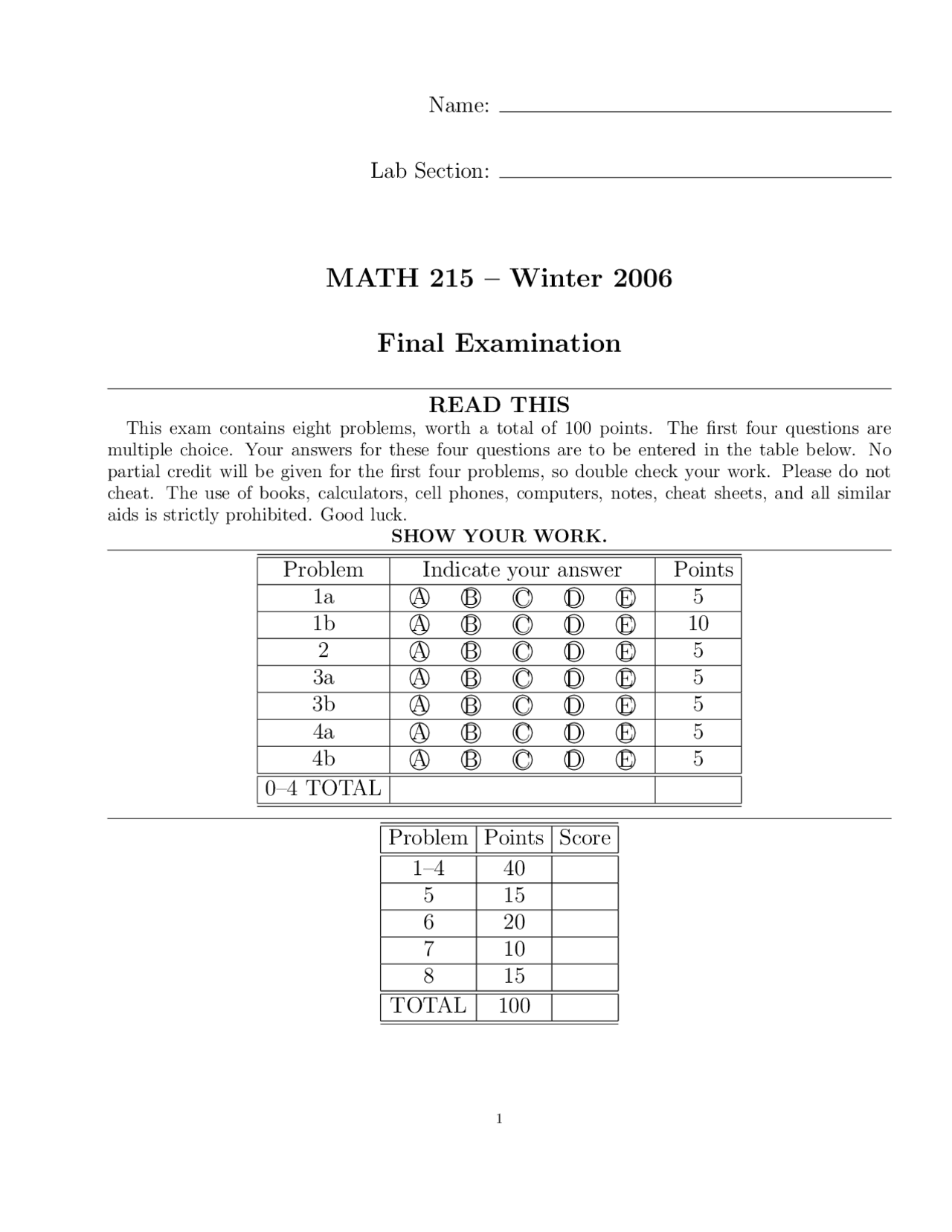 Steepest Ascent For Function Multivariable Calculus Past Paper