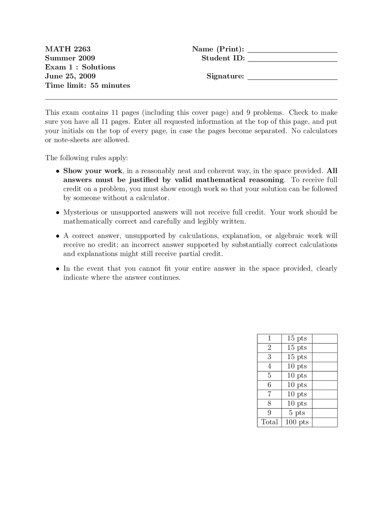 Find Partial Derivatives - Multivariable Calculus - Solved Past Paper ...
