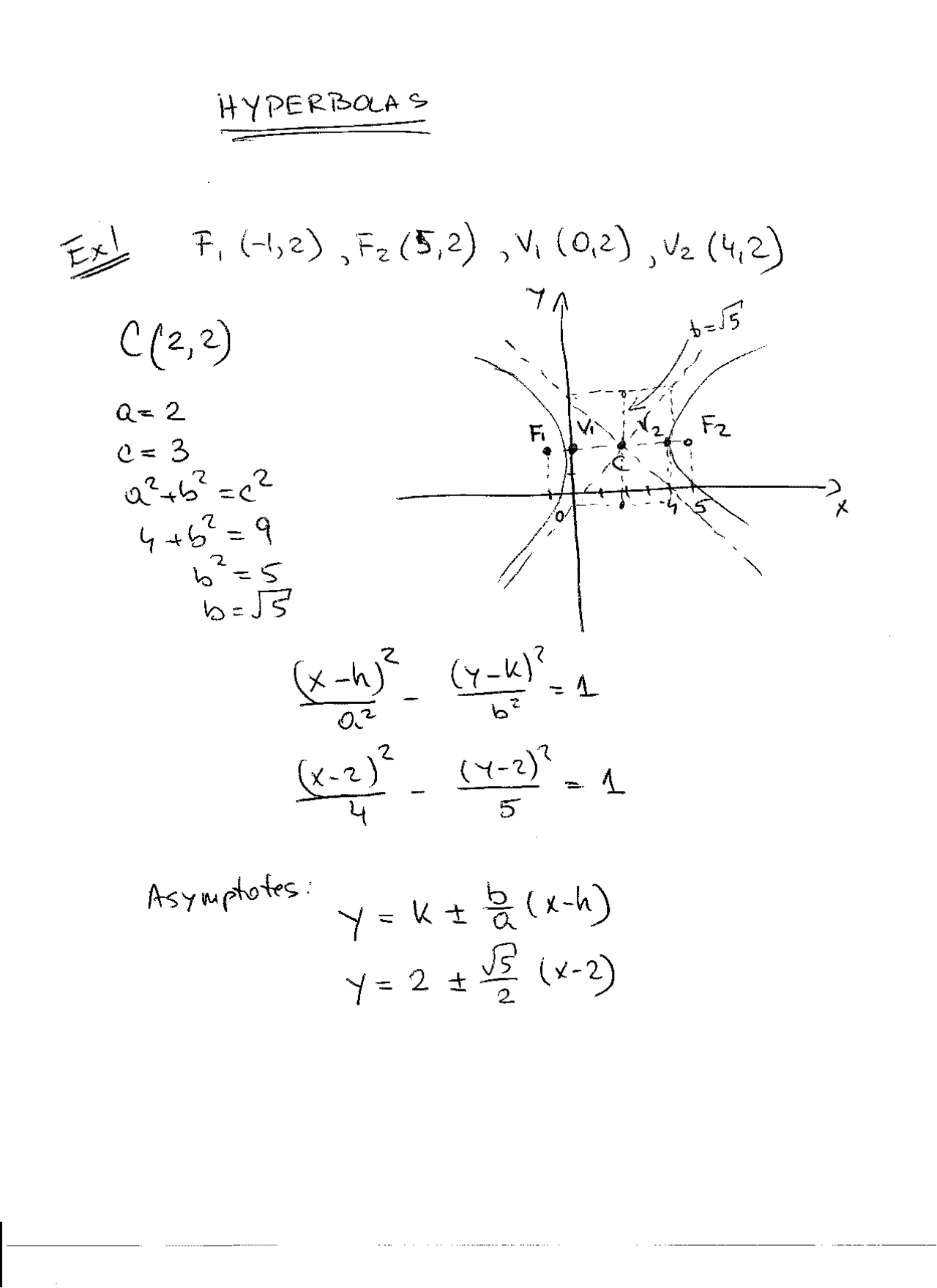 Hyperbolas Calculus Lecture Notes Docsity