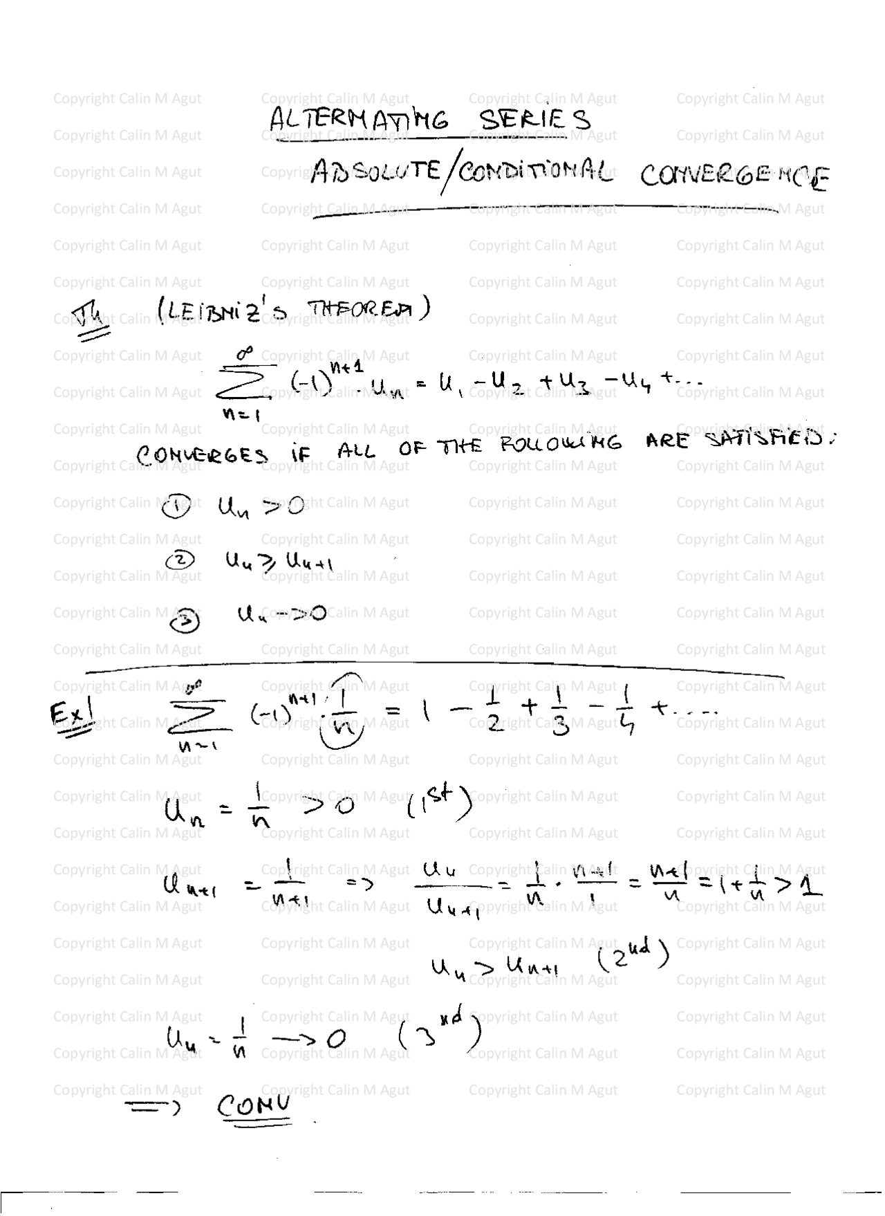 Alternating Series Calculus Lecture Notes Docsity