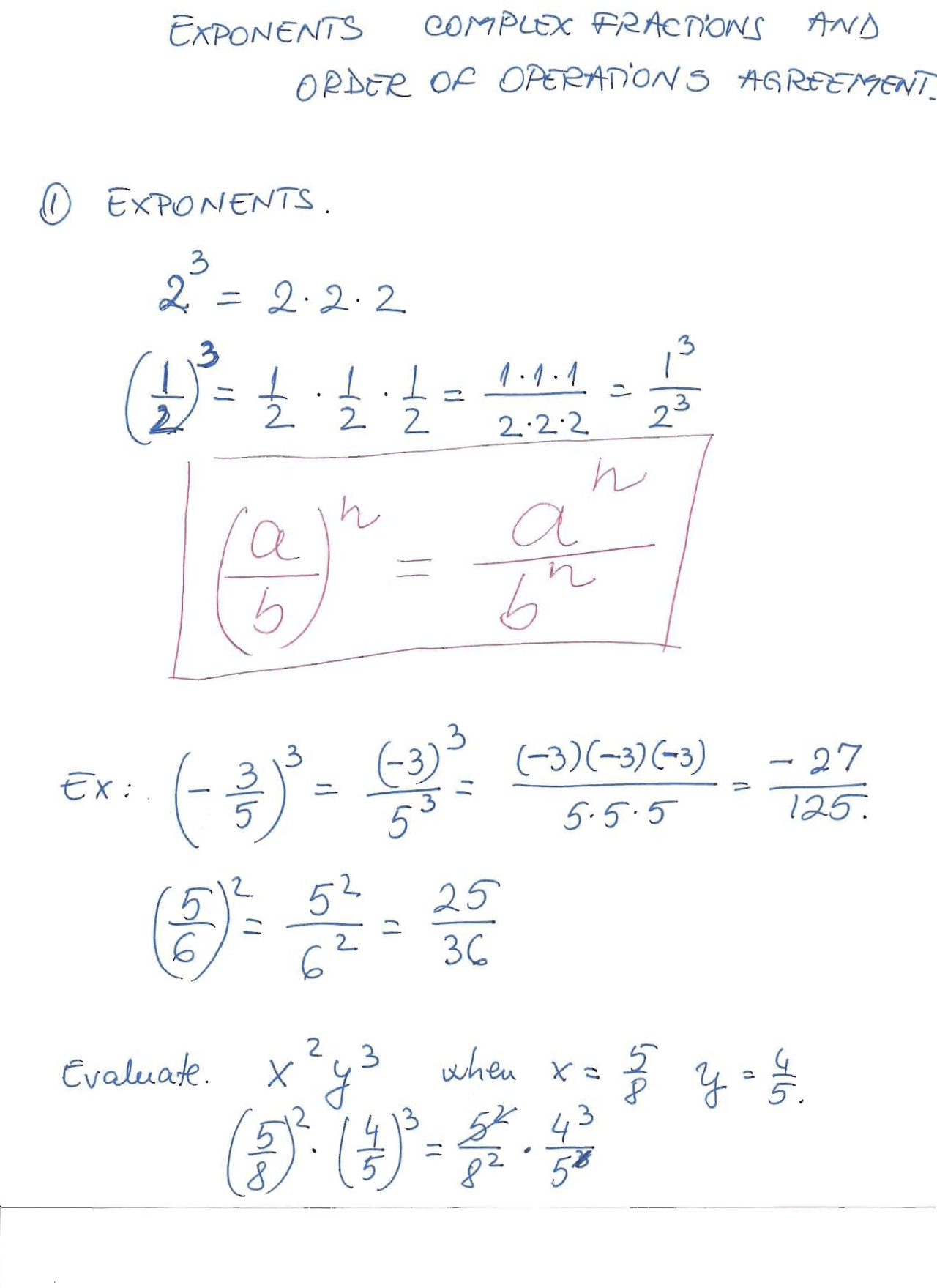 Complex Fractions Pre Algebra Lecture Notes Docsity