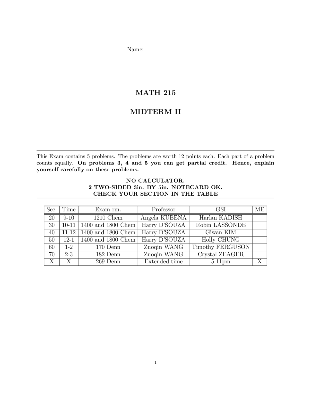 Vector Field Multivariable Calculus Past Paper Docsity