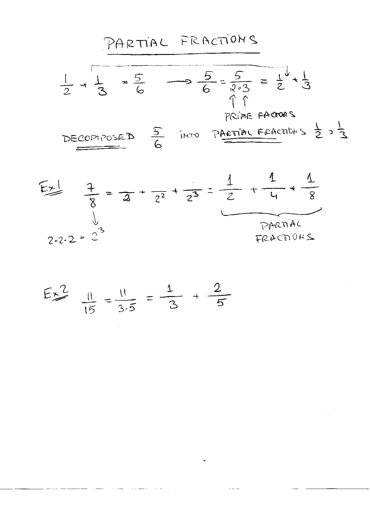 Partial Fractions - Calculus - Lecture Notes | Study notes Calculus ...
