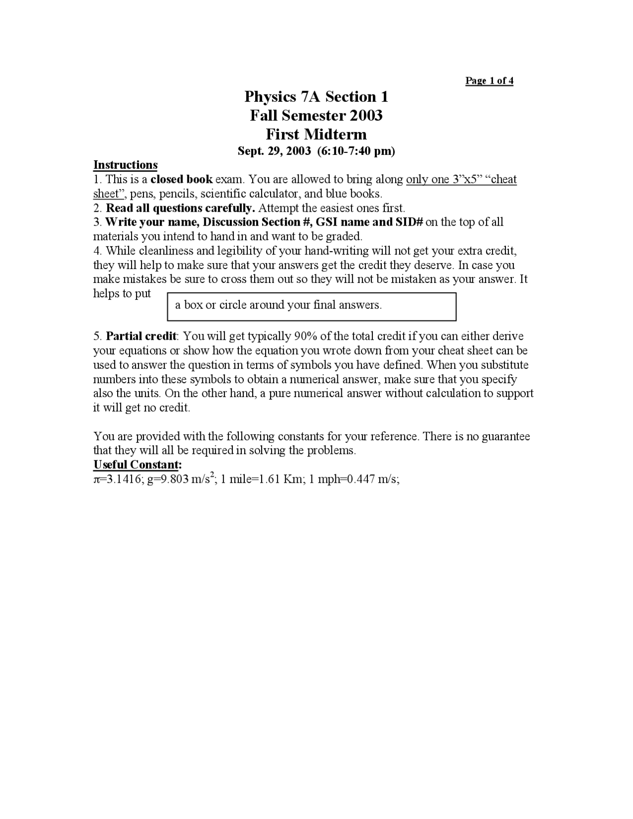 Maximum Acceleration Physics For Scientist And Engineers Past Paper