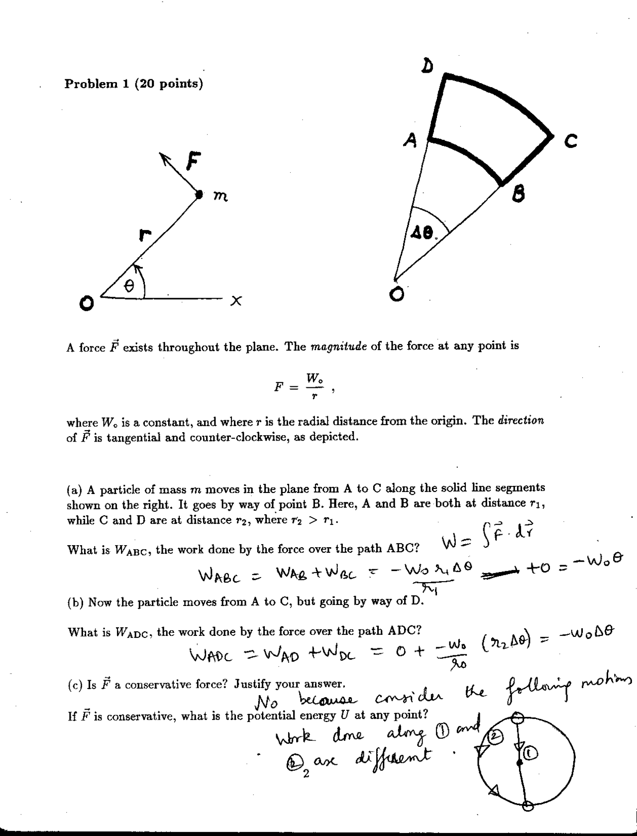 Magnitude of Force - Physics for Scientist and Engineers - Solved Past Paper - Docsity