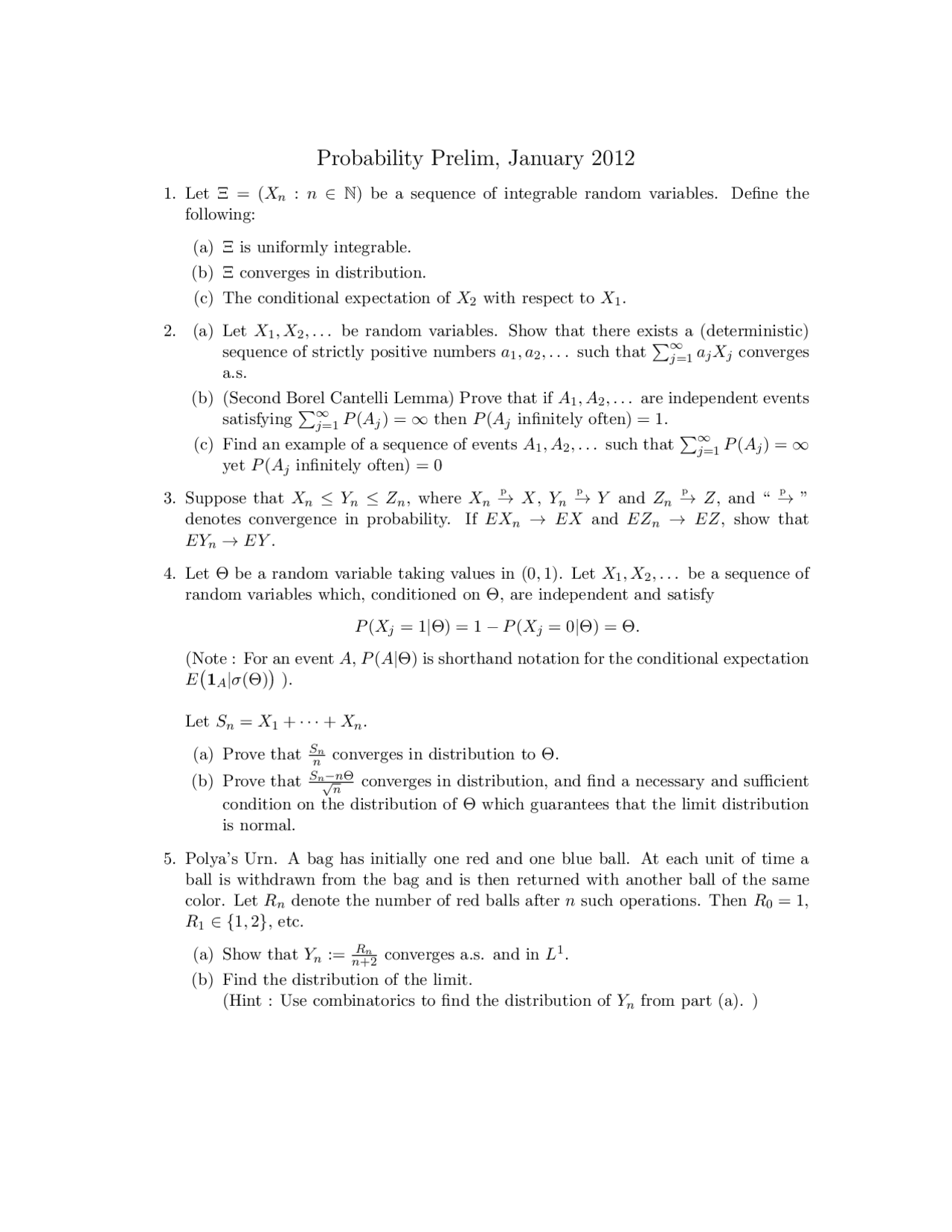 Distribution - Probability - Exam - Docsity