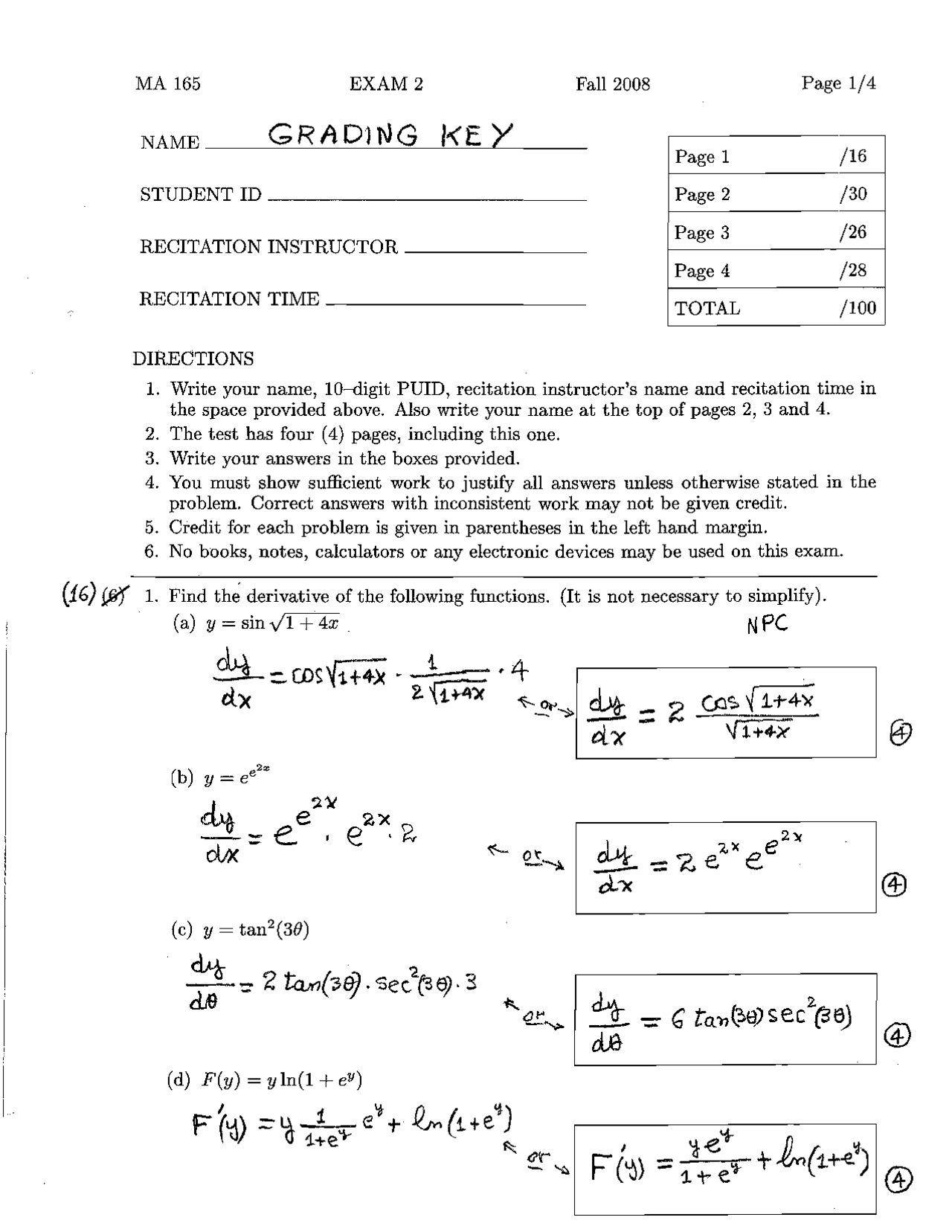 Curve Analytic Geometry And Calculus Solved Exam Docsity
