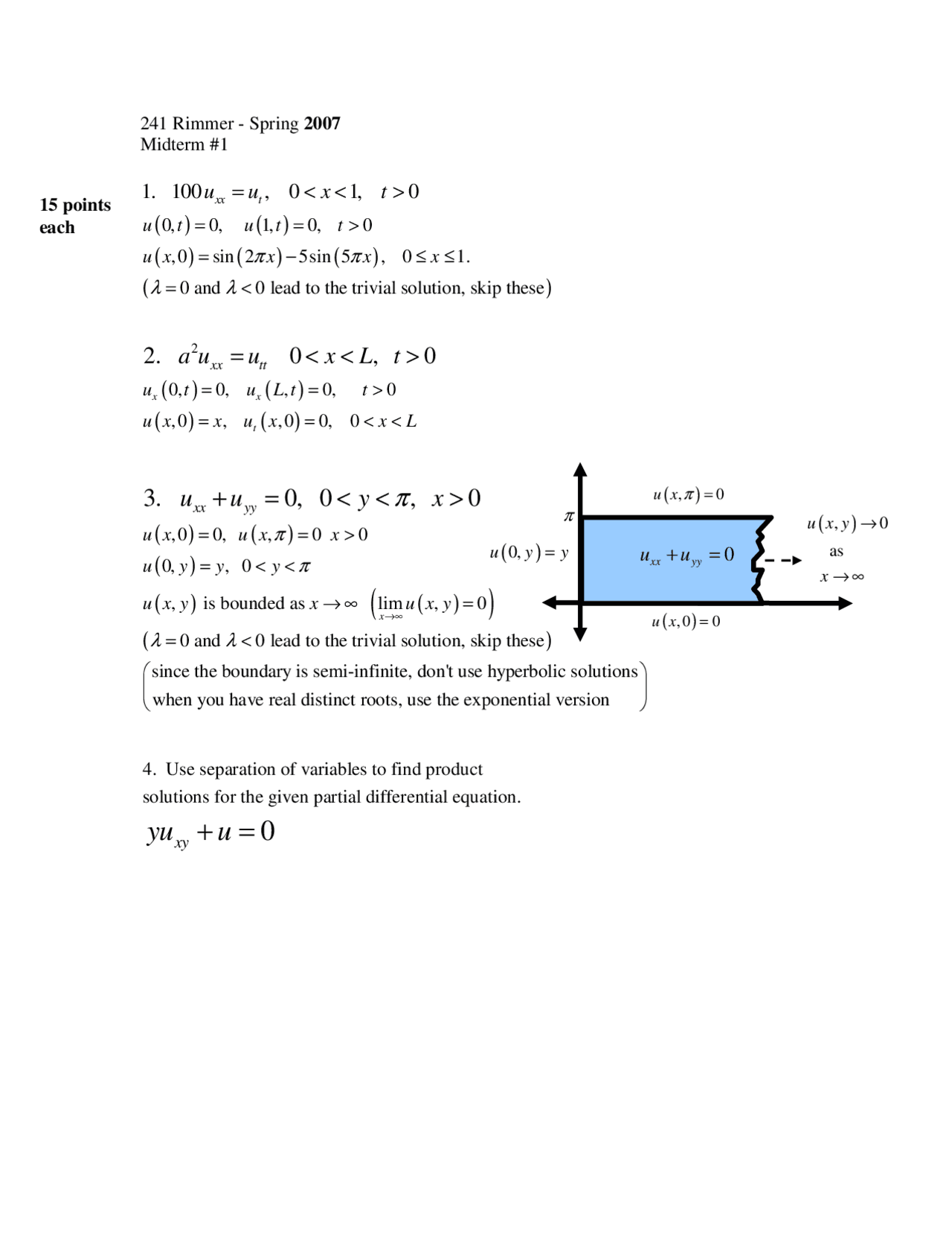 Trivial Solution Complex Analysis Exam Docsity