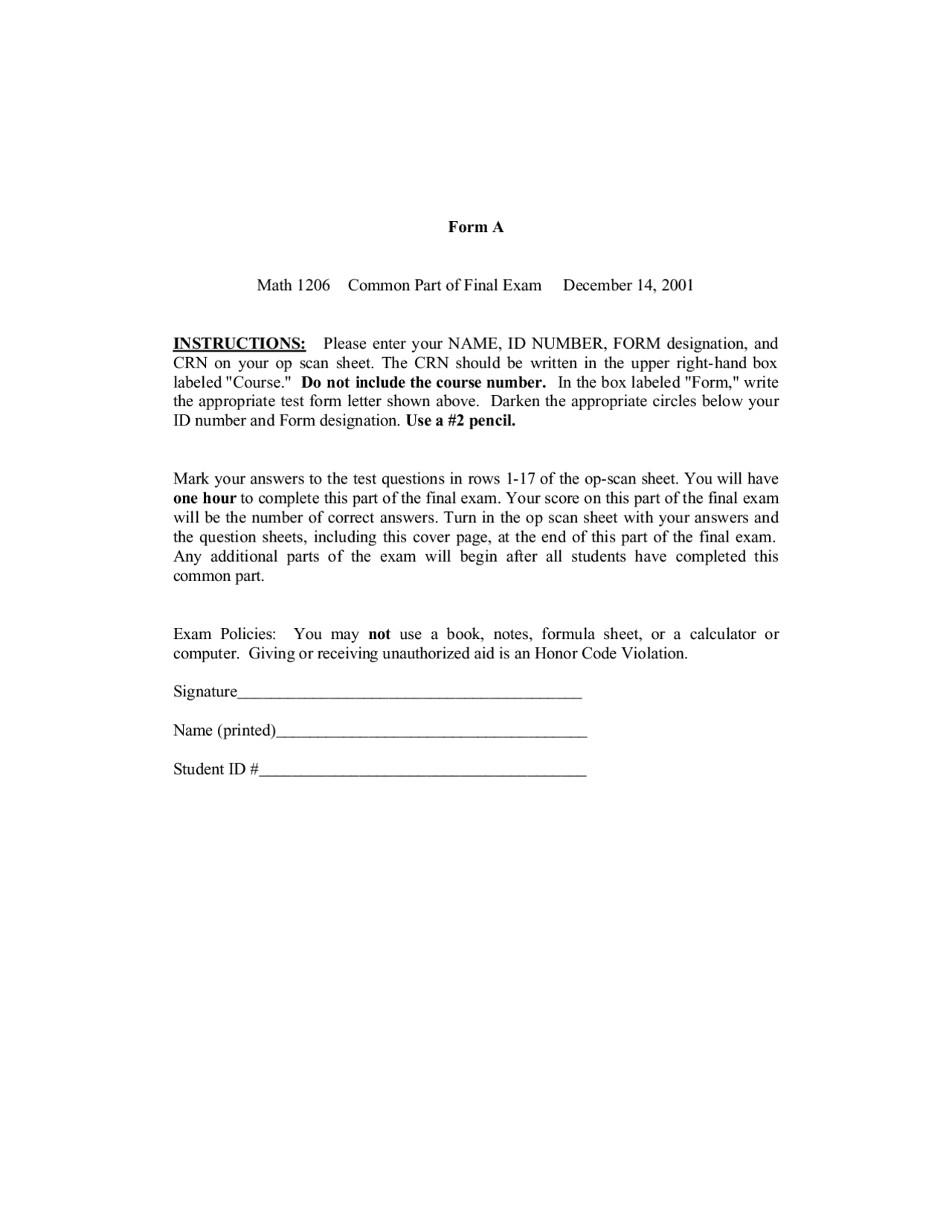 Trigonometric Substitution Calculus Exam Docsity