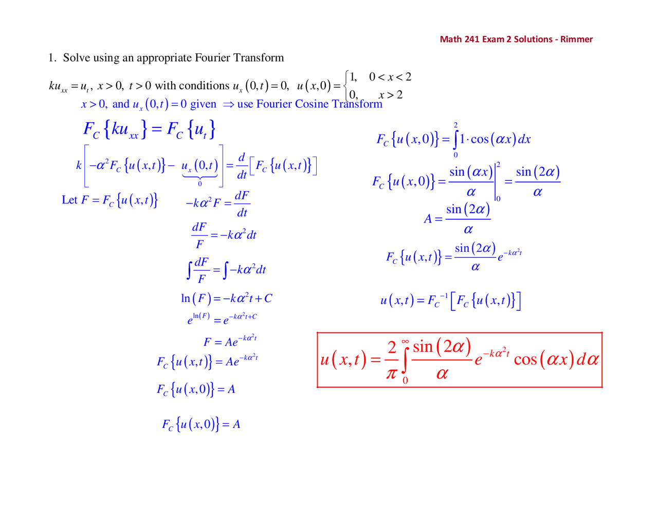 Appropriate Complex Analysis Solved Exam Docsity