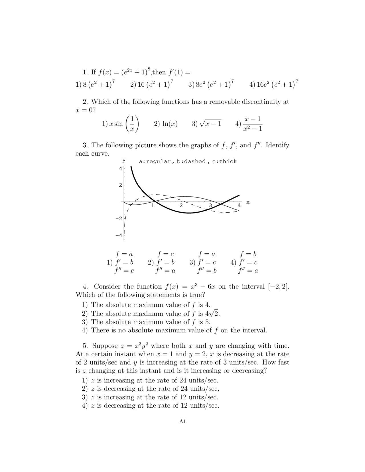 Picture - Calculus - Exam - Docsity