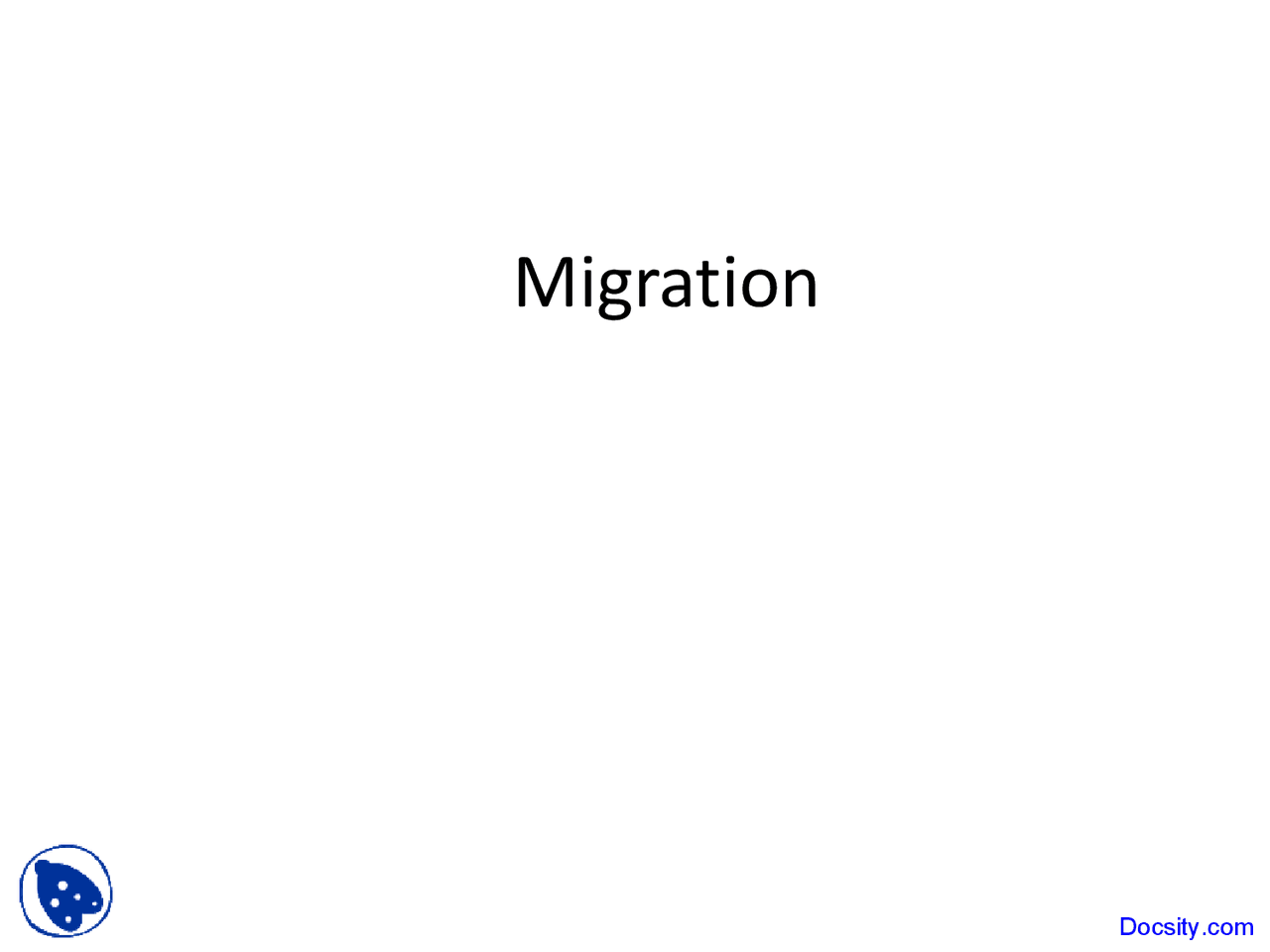 Migration Human Geography Lecture Slides Docsity