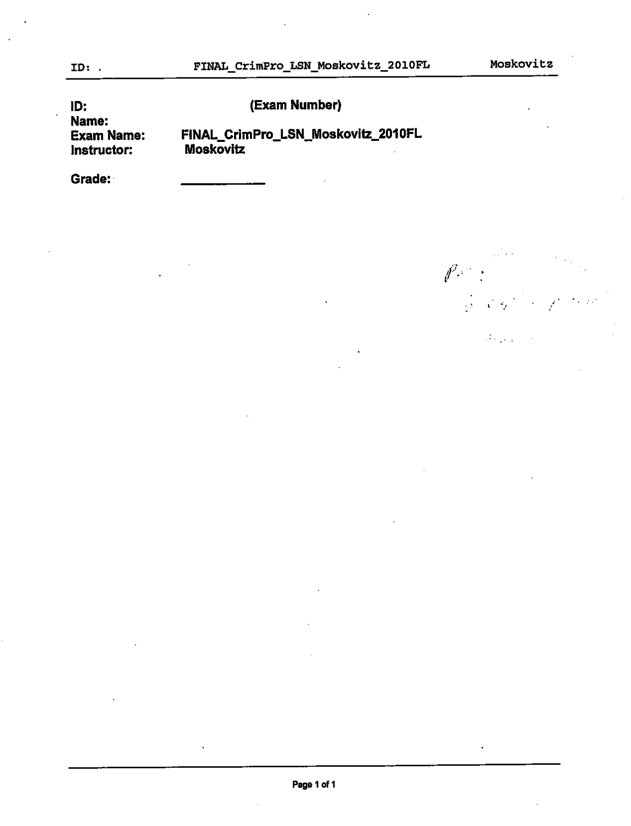 Police Report Criminal Procedure Solved Exam Docsity