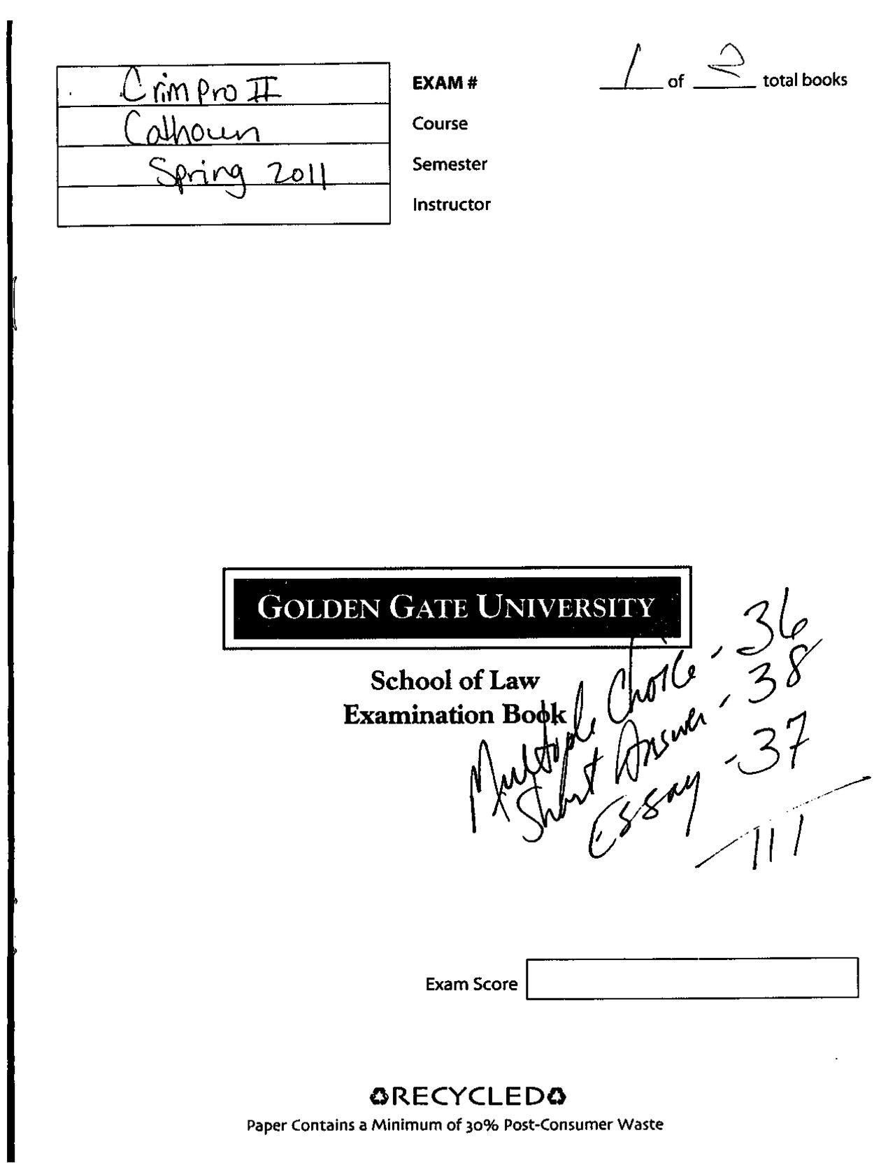 Equal Protection Clause Criminal Procedure Solved Exam Docsity