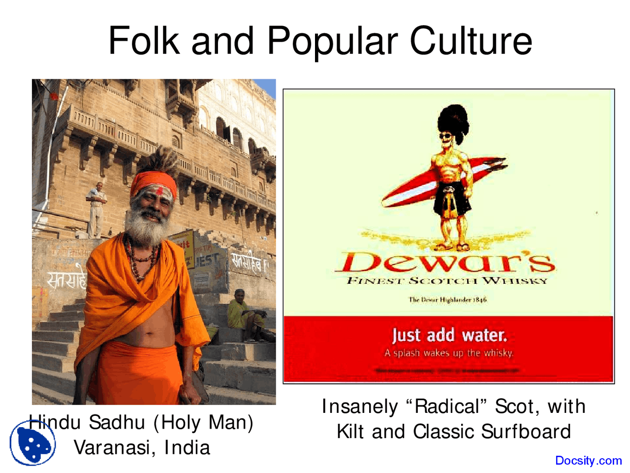 Folk and Popular Culture - Human Geography - Lecture Slides - Docsity