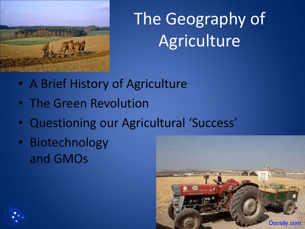 Geography of Agriculture - Human Impact on the Environment - Lecture ...