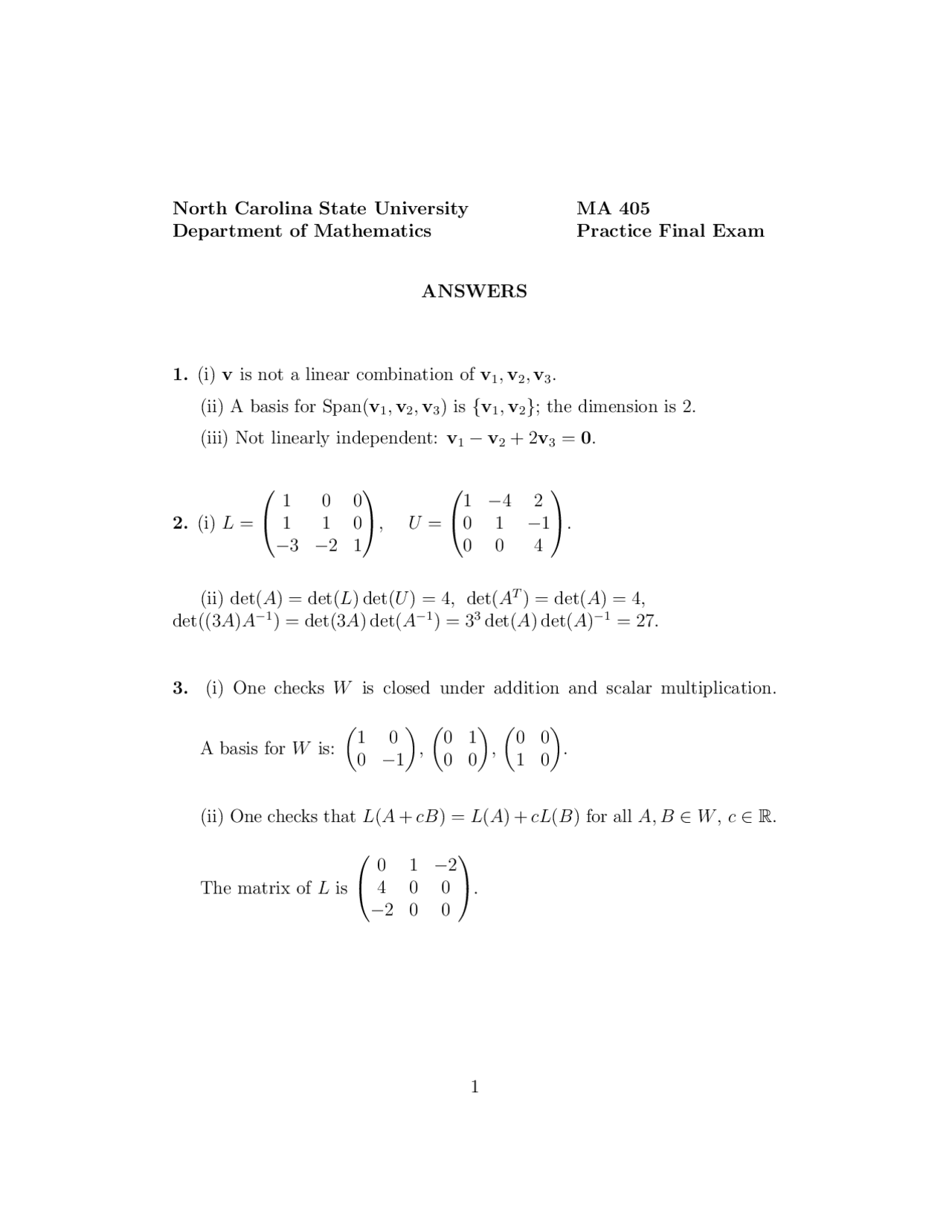 Linearly Independent - Introduction to Linear Algebra and Matrices ...