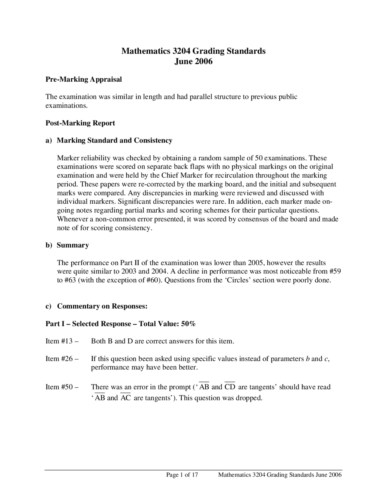 Consistency Mathematics Public Examination Standards Lecture Notes