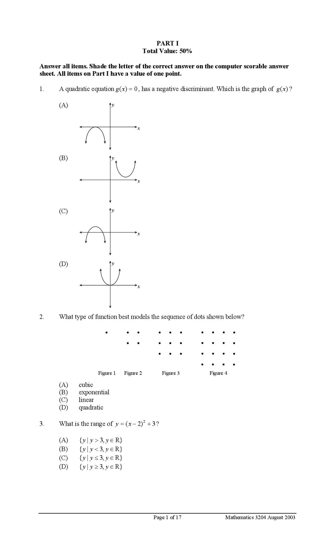 Shade Mathematics Public Examination Standards Exam Docsity