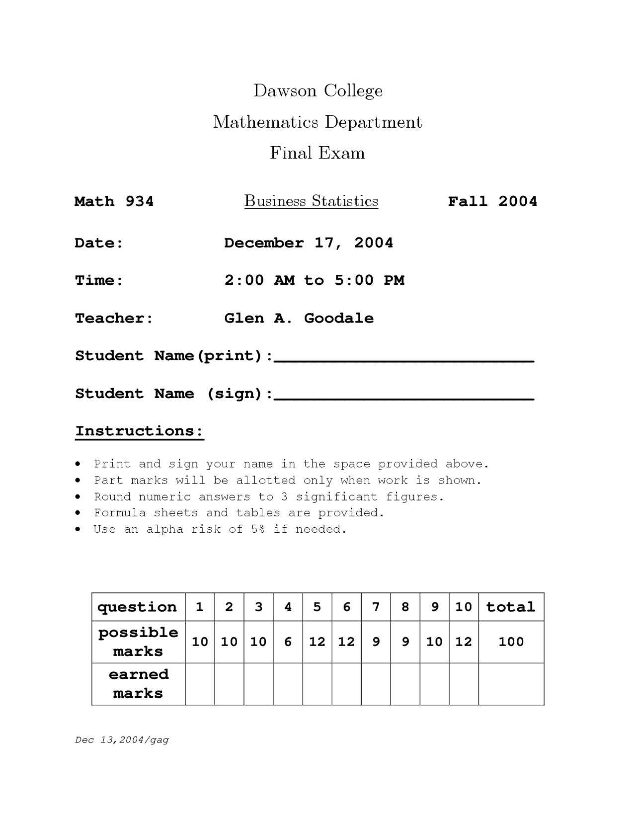 Long Distance - Statistics - Solved Exam - Docsity
