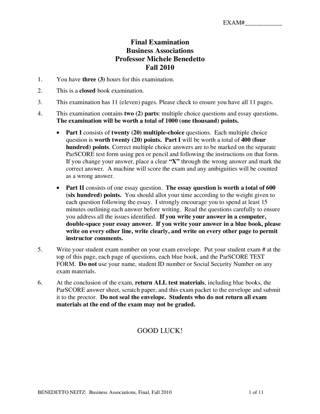 Derivative Suit Business Associations Exam Docsity