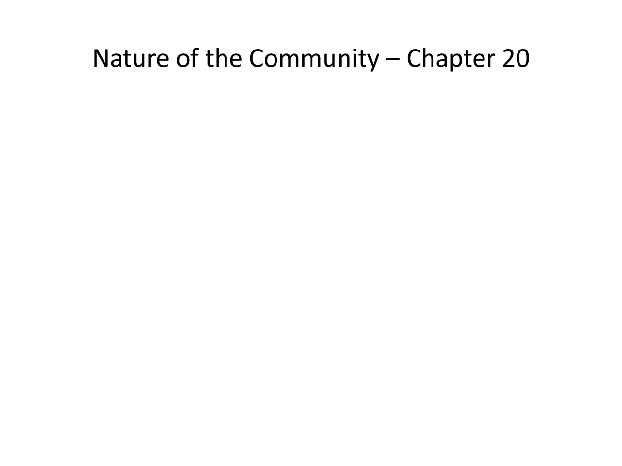 Nature of Community - Evolution, Ecology and Biodiversity - Lecture ...