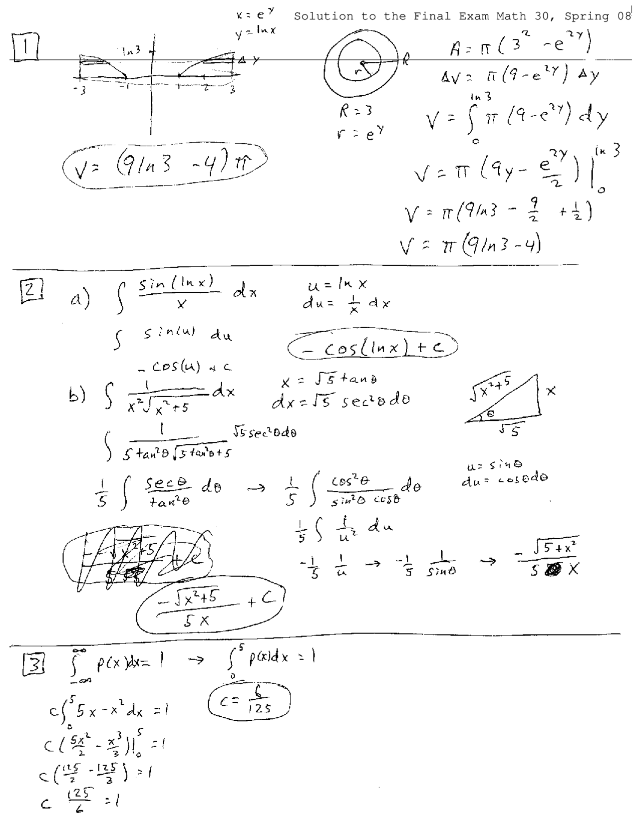 Region Bounded Calculus Two For Biological Sciences Solved Exam