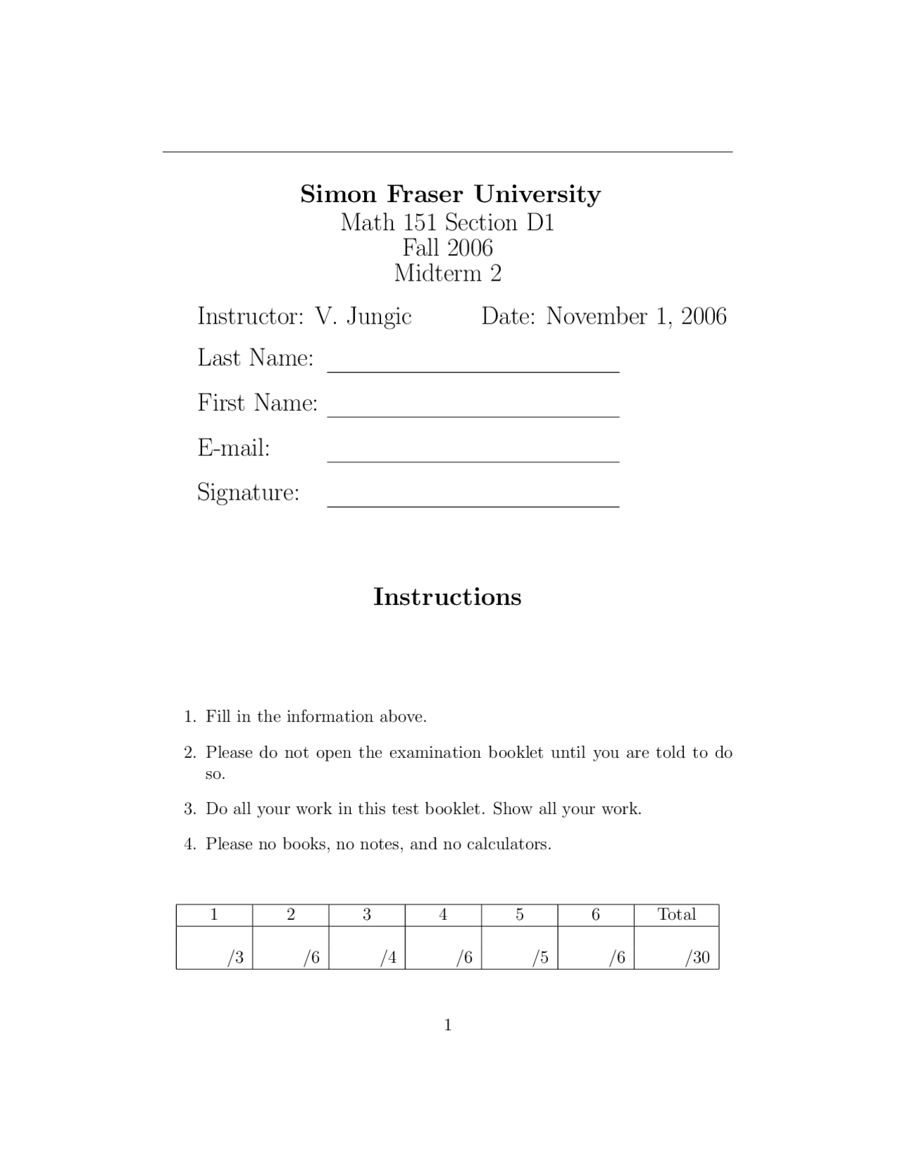 Differentiable Calculus Exam Docsity