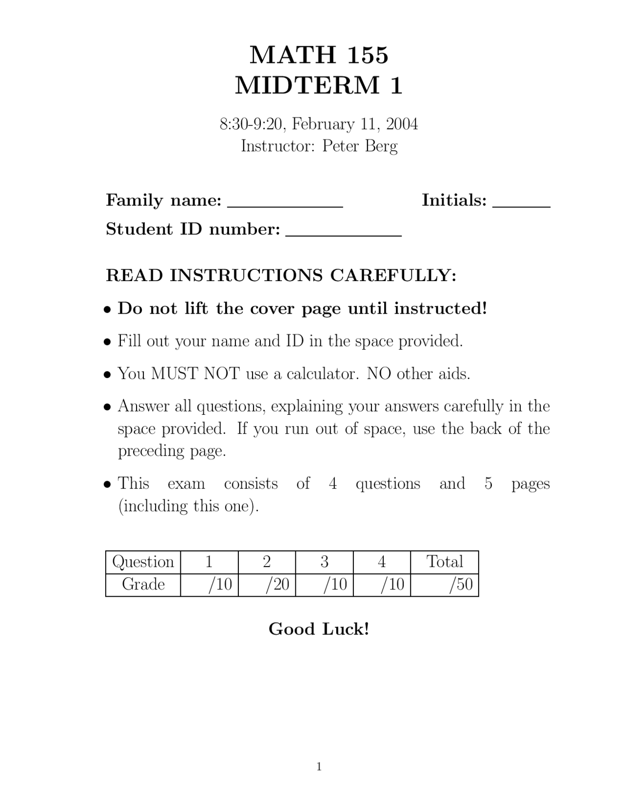 Improper Or Proper Calculus For The Biological Sciences Exam Key