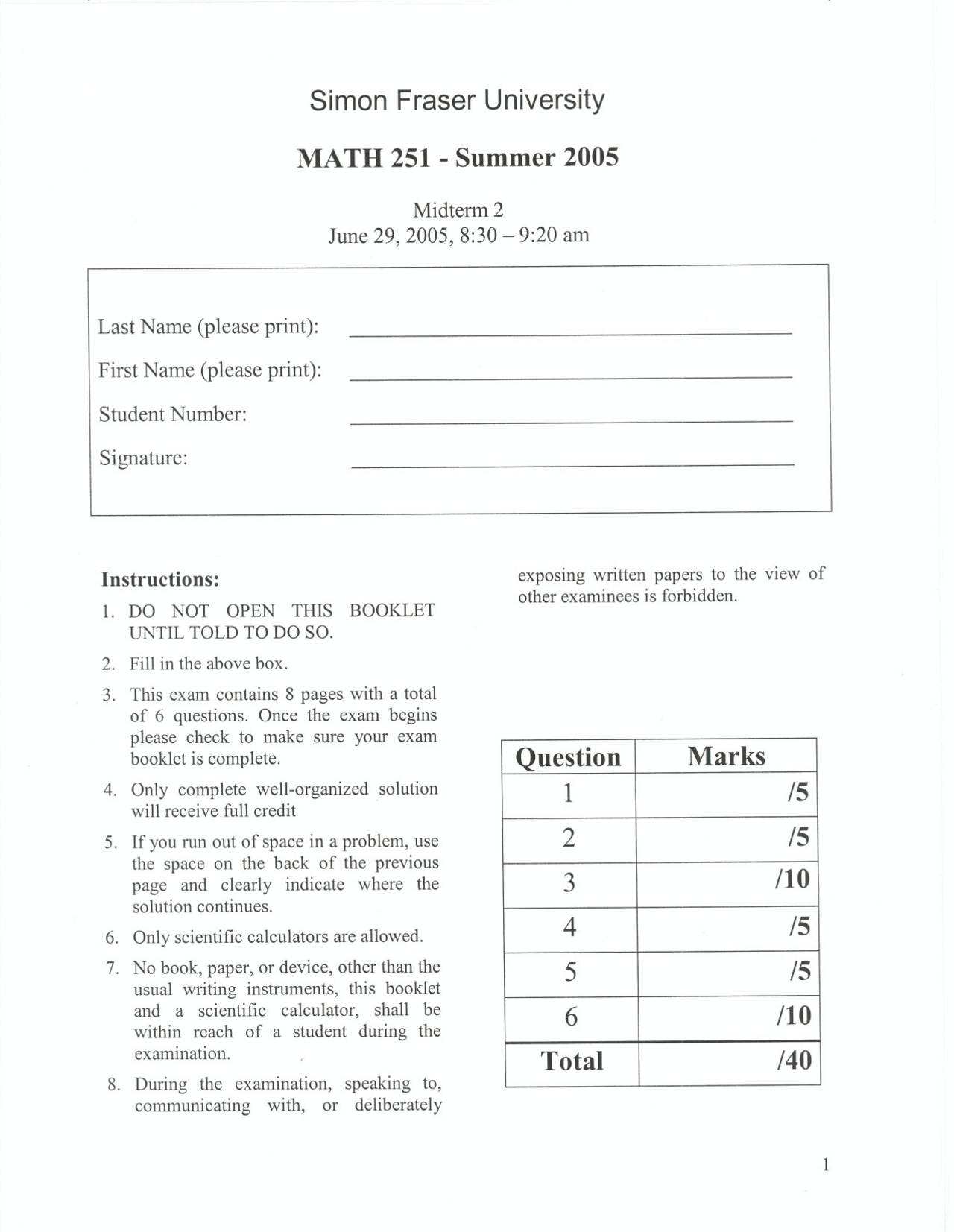 Critical Points Calculus Exam Key Docsity
