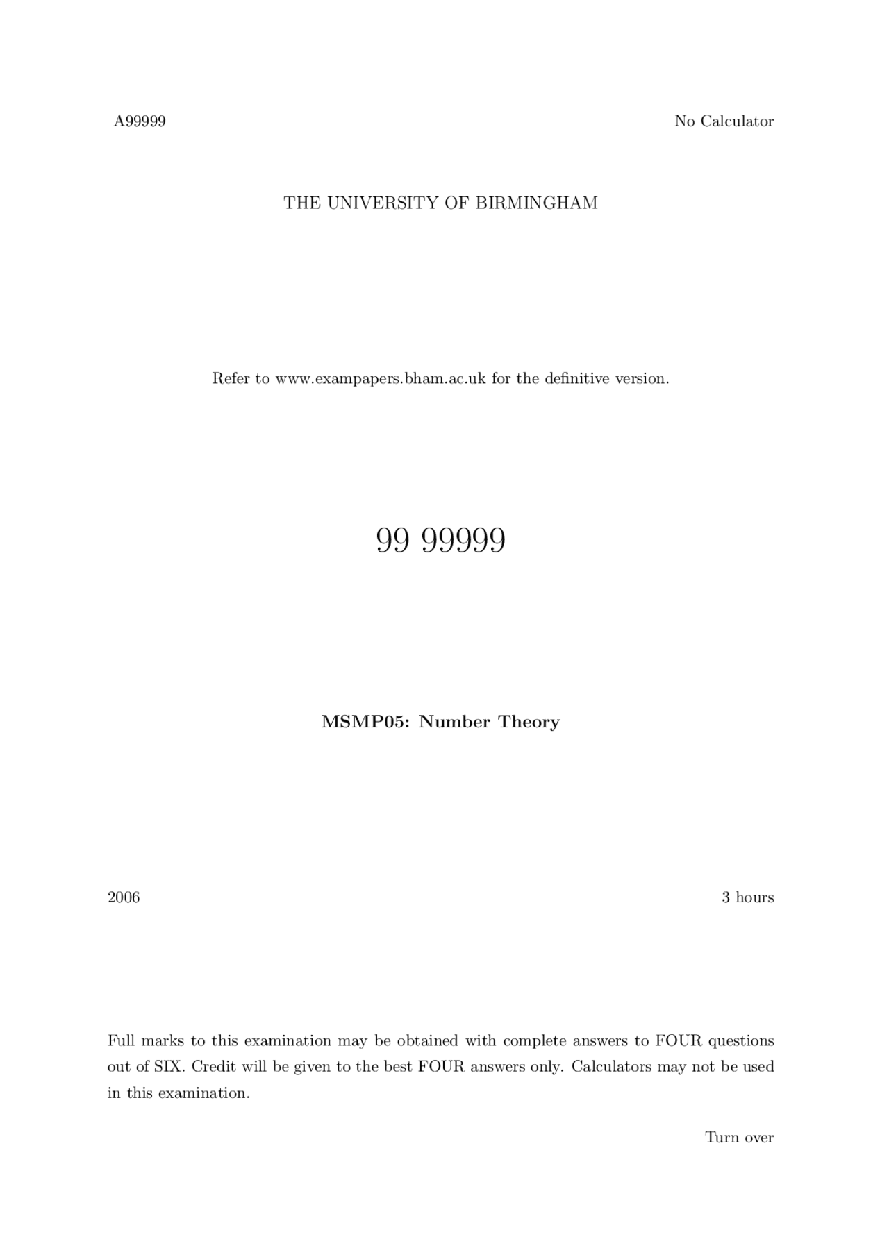 Factors Number Theory Exam Docsity