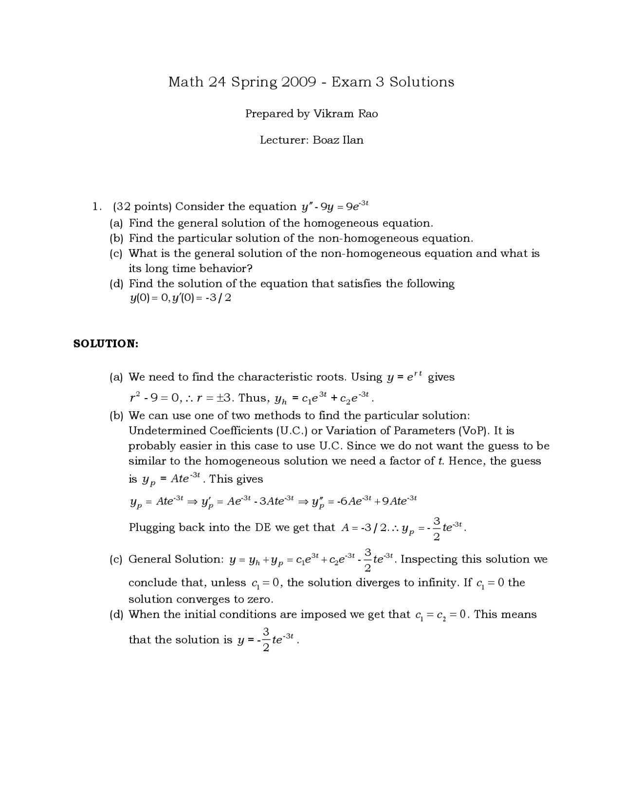 Non Homogeneous Equation Introduction To Linear Algebra And