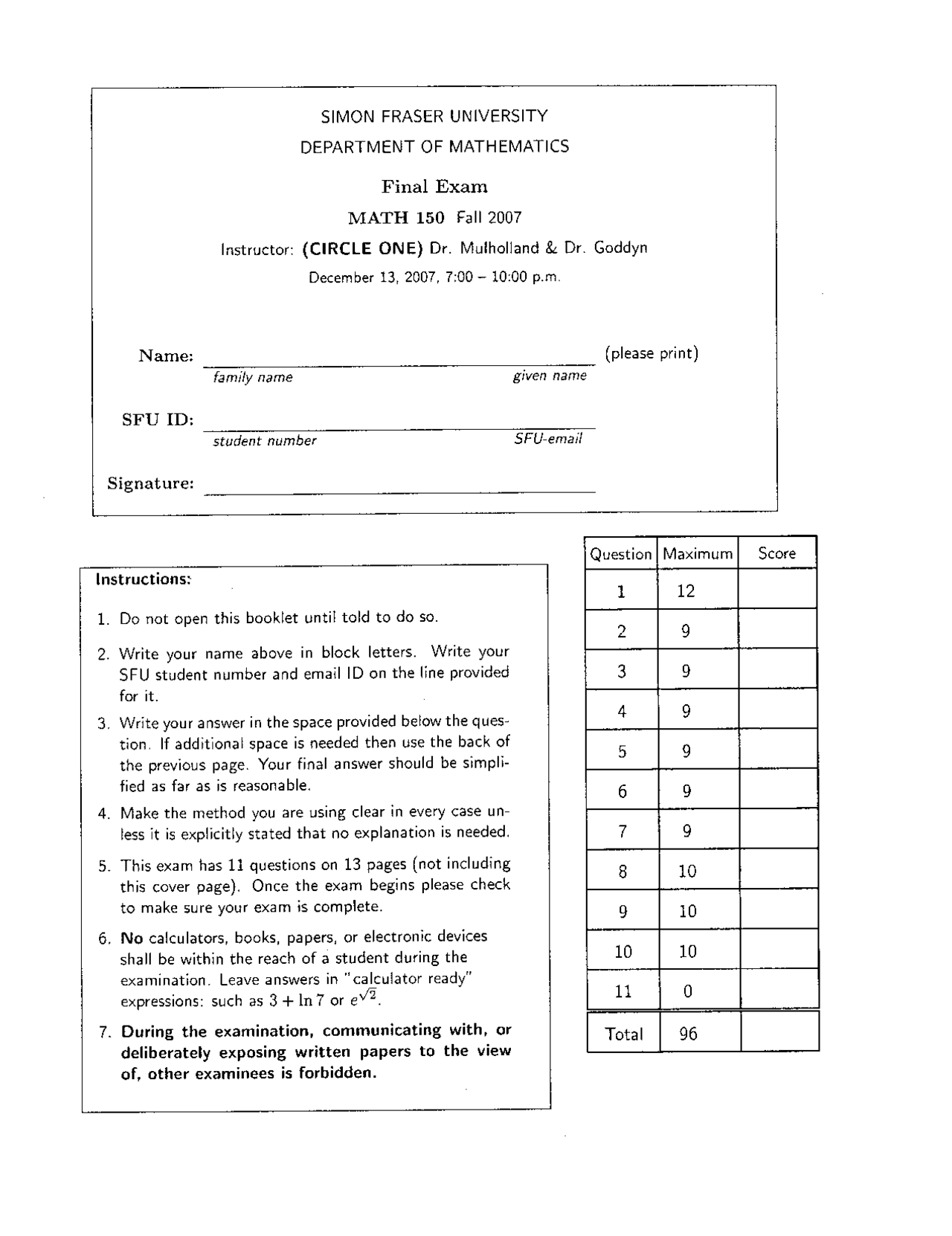 Intermediate Value Theorem Calculus Exam Key Docsity