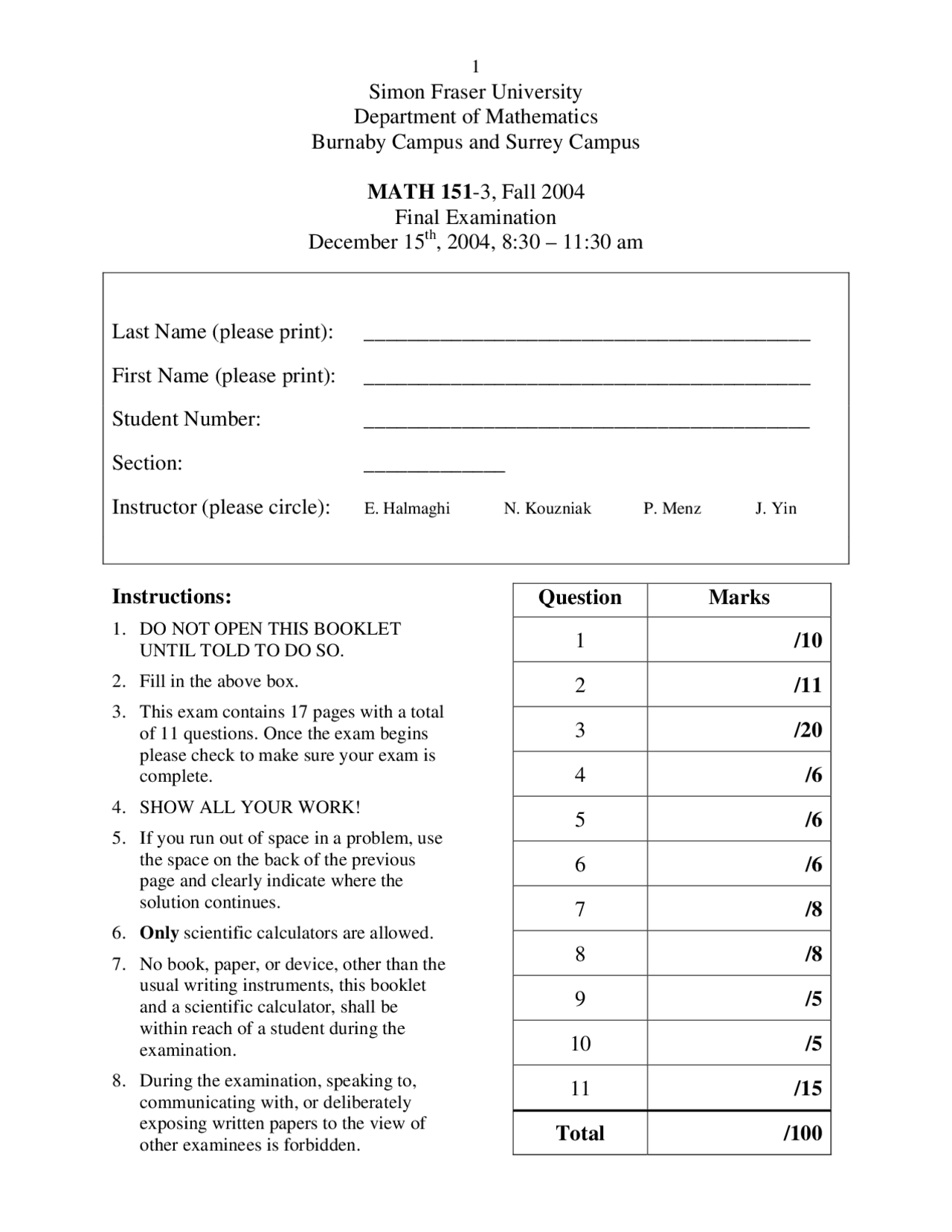 Boxes - Calculus - Exam - Docsity